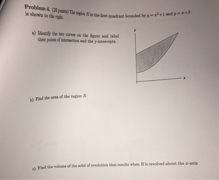 Solved The region R in the first quadrant bounded by y = x^2 | Chegg.com
