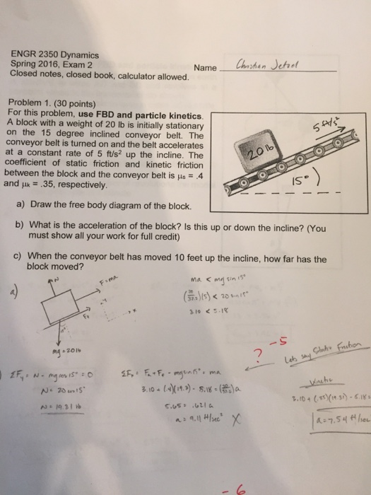 Solved For this problem, use FBD and particle kinetics A | Chegg.com