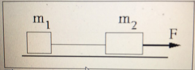 Solved Two masses, m1 = 1.24 kg and m2 = 6.61 kg are on a | Chegg.com
