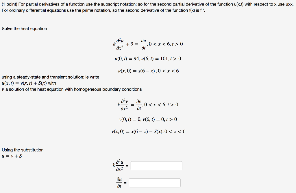 Solved 1 Point For Partial Derivatives Of A Function Use