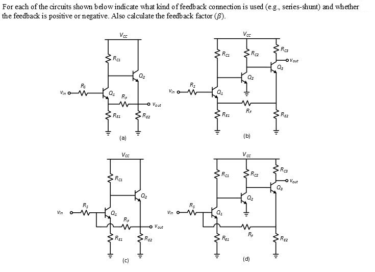 Solved For each of the circuits shown below indicate what | Chegg.com