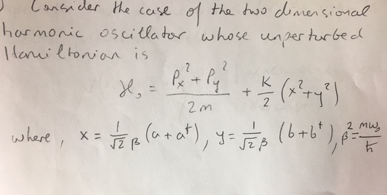 Solved Consider the case of the two dimensional harmonic | Chegg.com
