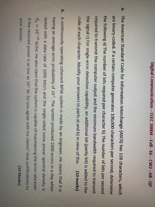 Solved The American Standard Code for Information | Chegg.com