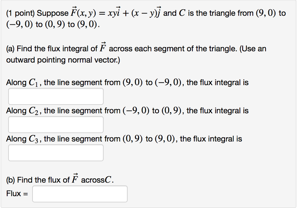 Solved (1 point) Suppose F(x, y)-xyi + (x - y)j and C is the | Chegg.com