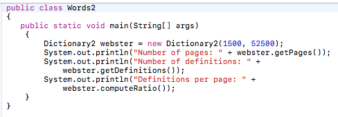 Solved Specification Start with the program Words2. java | Chegg.com