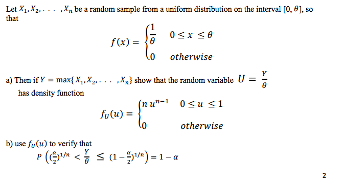 Solved Let X1, X2, . . . that , Xn be a random sample from a | Chegg.com