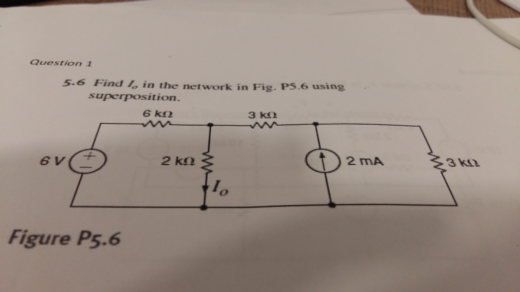 Solved Find I_o in the network in Fig. P5.6 using | Chegg.com