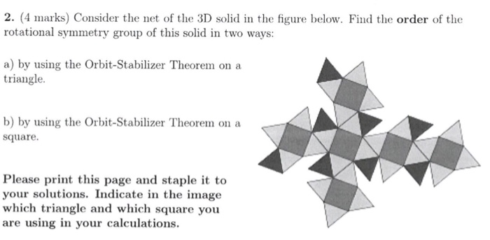 Solved Consider the net of the 3D solid in the figure below. | Chegg.com