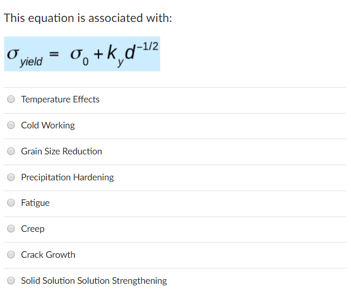 Solved This equation is associated with: 1/2 yiel O | Chegg.com