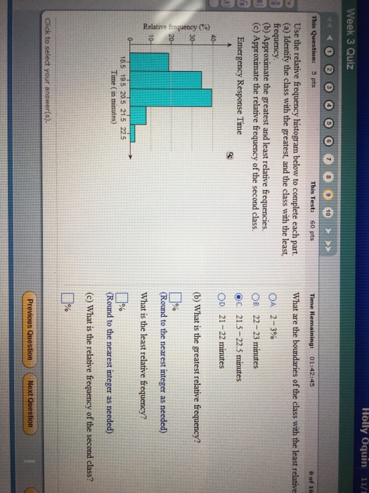 Solved Use the relative frequency histogram below to | Chegg.com