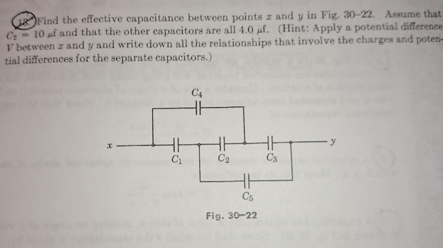 Solved Find the effective capacitance between points and y | Chegg.com