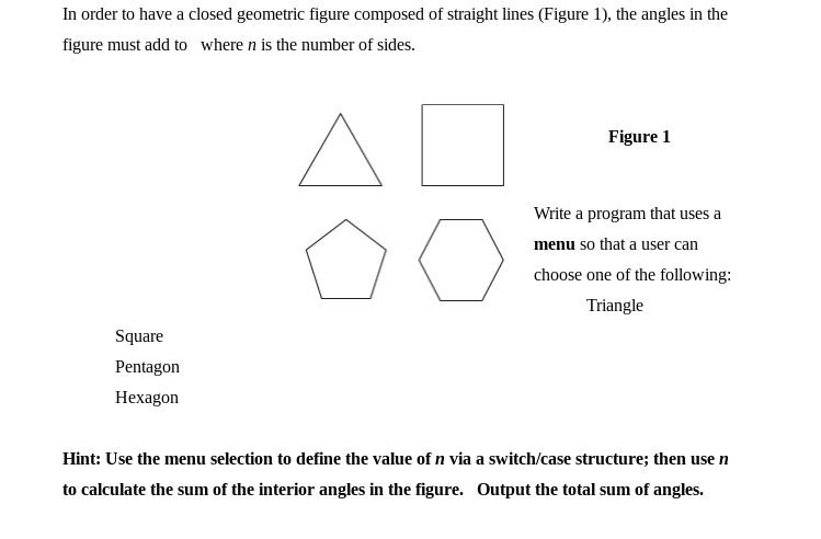 Solved In order to have a closed geometric figure composed | Chegg.com