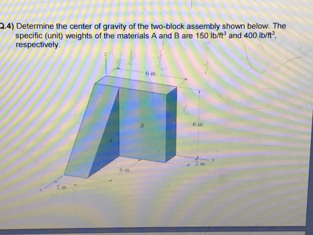 Solved Determine the center of gravity of the two-block | Chegg.com