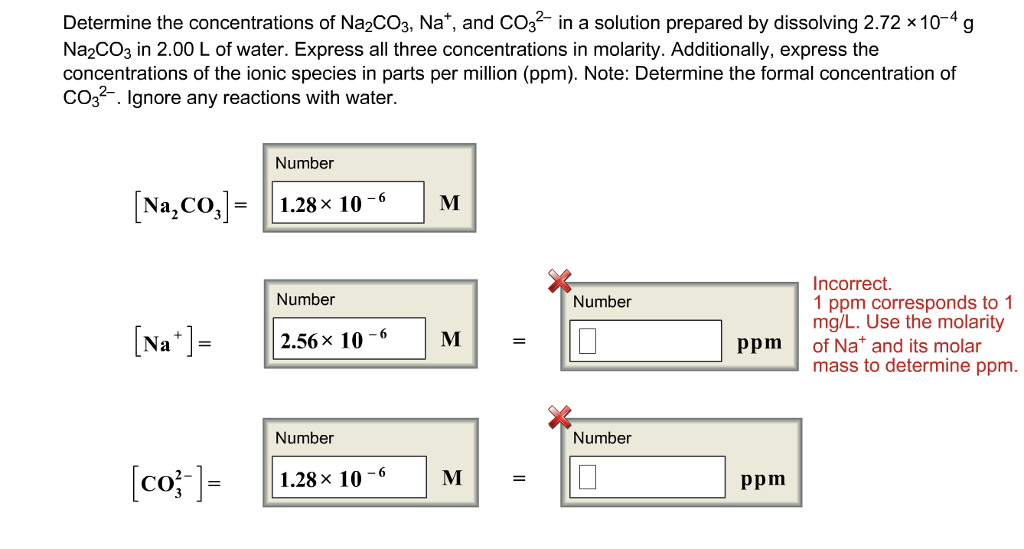 Solved Determine the concentrations of Na2CO3, Na , and | Chegg.com