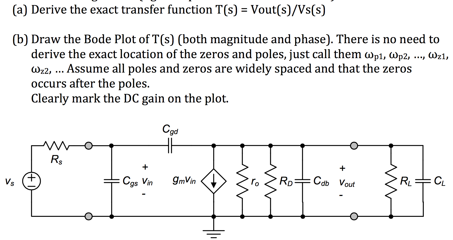 Solved Derive the exact transfer function T(s) = | Chegg.com