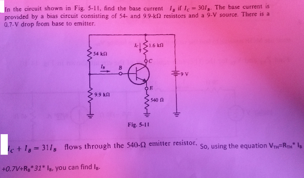 Solved In the circuit shown in Fig. 5-11, find the base | Chegg.com
