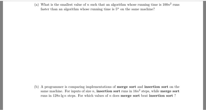Solved What is the smallest value of n such that an | Chegg.com
