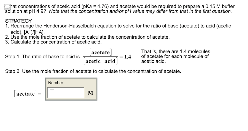 Solved hat concentrations of acetic acid (pKa 4.76) and | Chegg.com