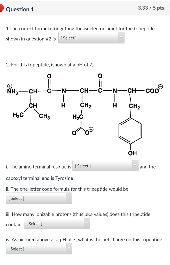 Solved Question1 3.33/5 pts 1.The correct formula for | Chegg.com