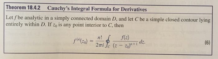 Solved Theorem 18.4.2 Cauchy's Integral Formula for | Chegg.com