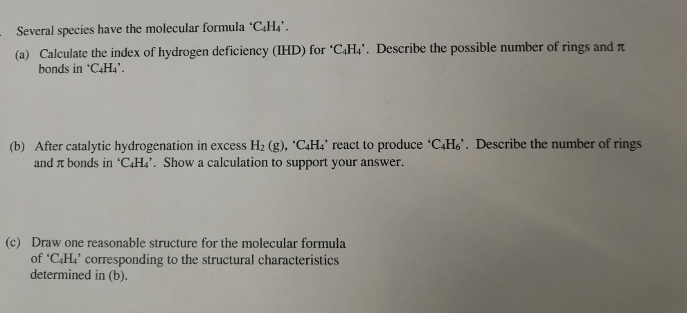 Solved Several species have the molecular formula C4H'. (a) | Chegg.com