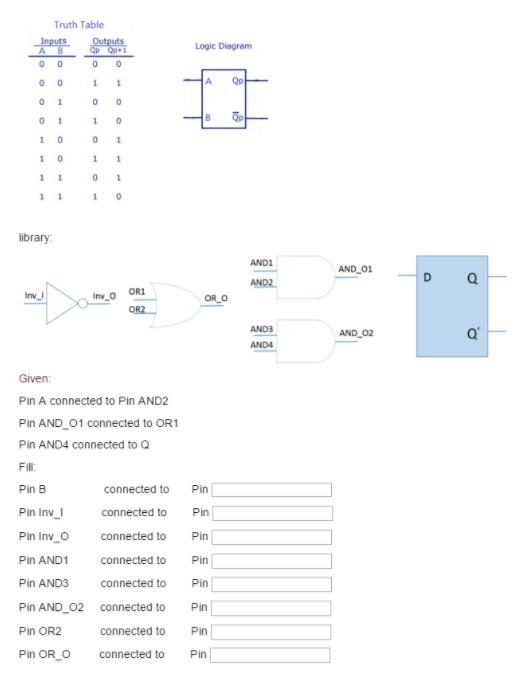 Solved 5.Using the given library, connecting pins properly | Chegg.com