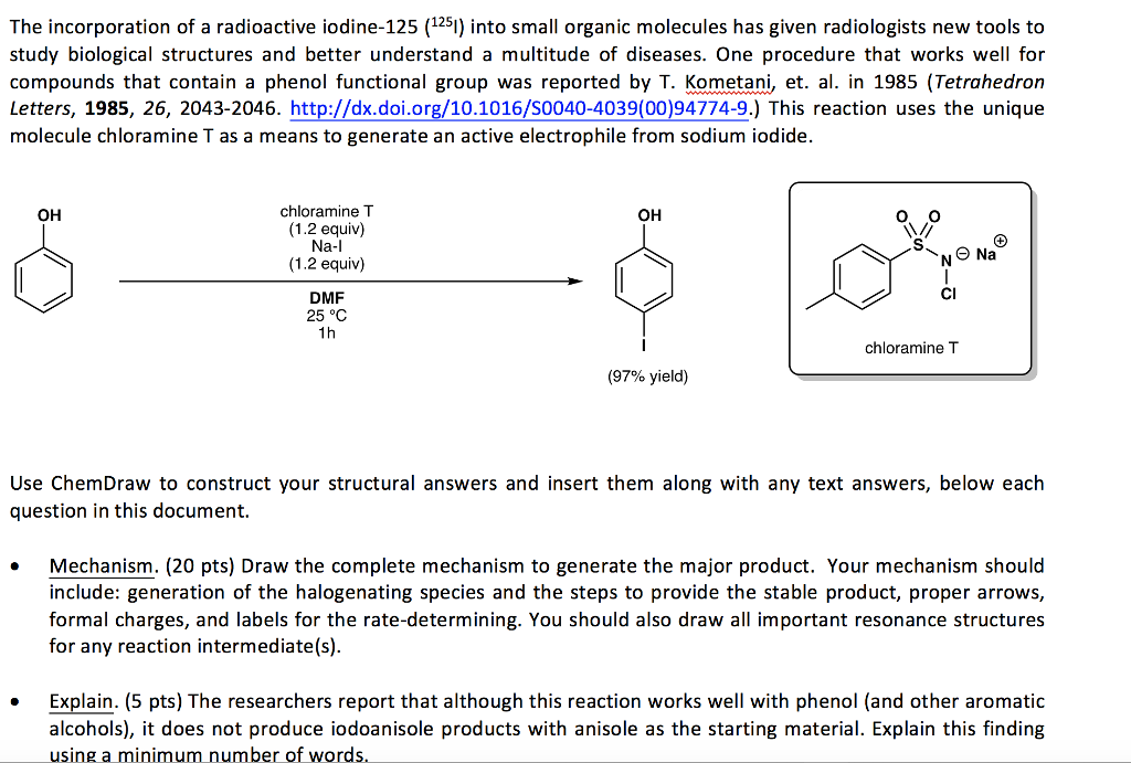 Solved The incorporation of a radioactive iodine-125 (^125l) | Chegg.com