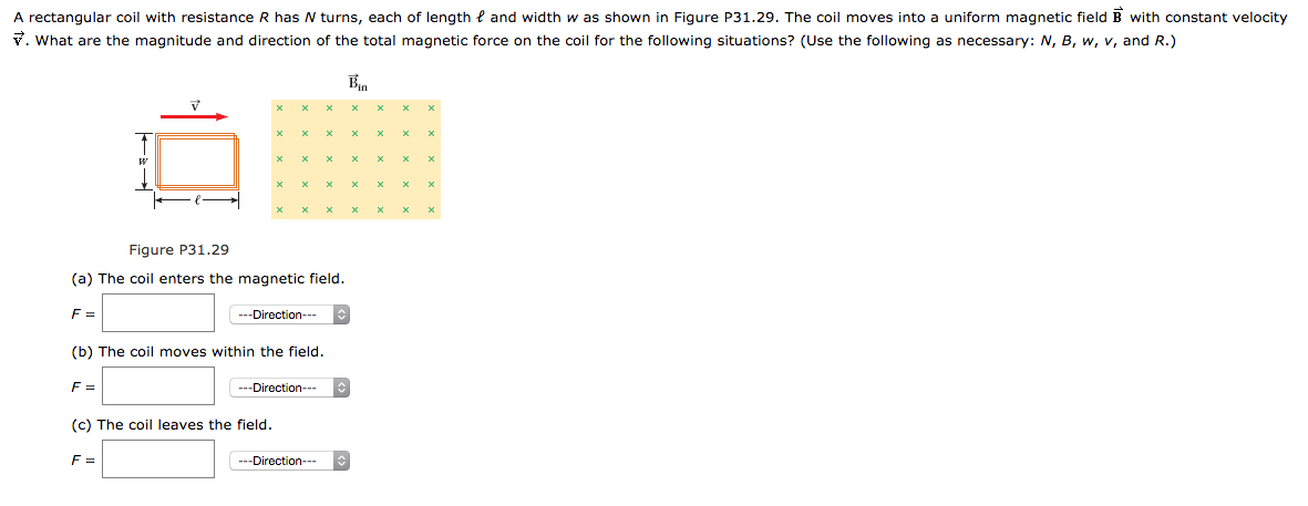 Solved: A Rectangular Coil With Resistance R Has N Turns, ... | Chegg.com