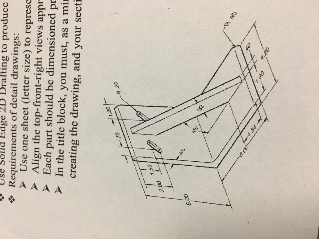 Solved Use Solid Edge 2D Drafting to produce detail | Chegg.com