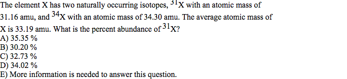 The element X has two naturally occurring | Chegg.com