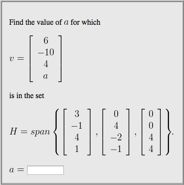 (Get Answer) - Find A Value For A For Which V Is The Set.... Find A ...