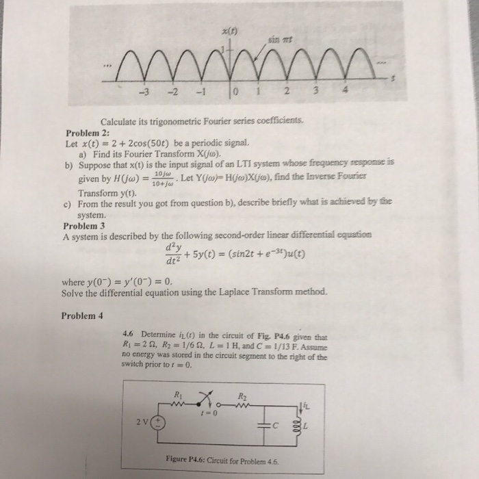 Solved Calculate its trigonometric Fourier series | Chegg.com