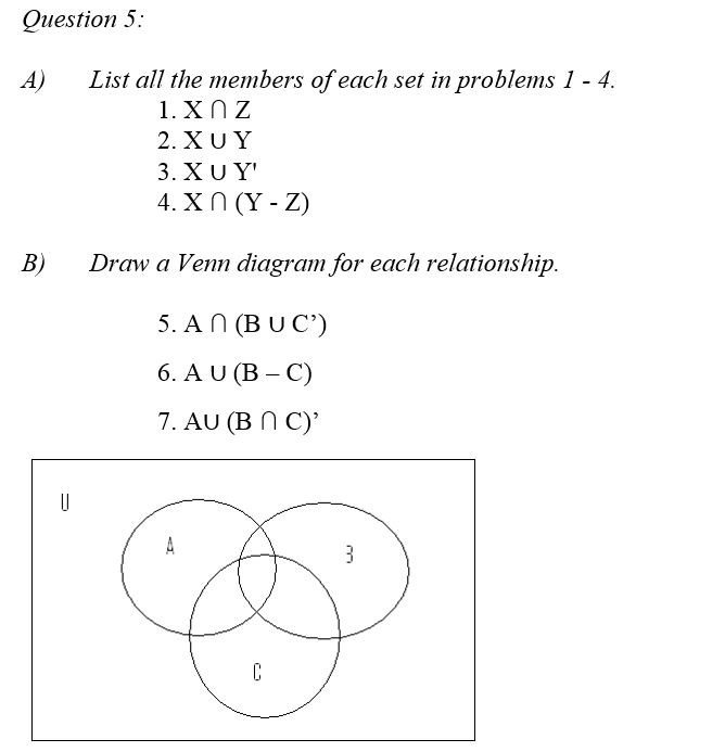 Venn Diagram Relationship Questions