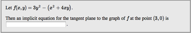 Solved Let f(x, y) = 3y2 - (x2 + 4xy). Then an implicit | Chegg.com