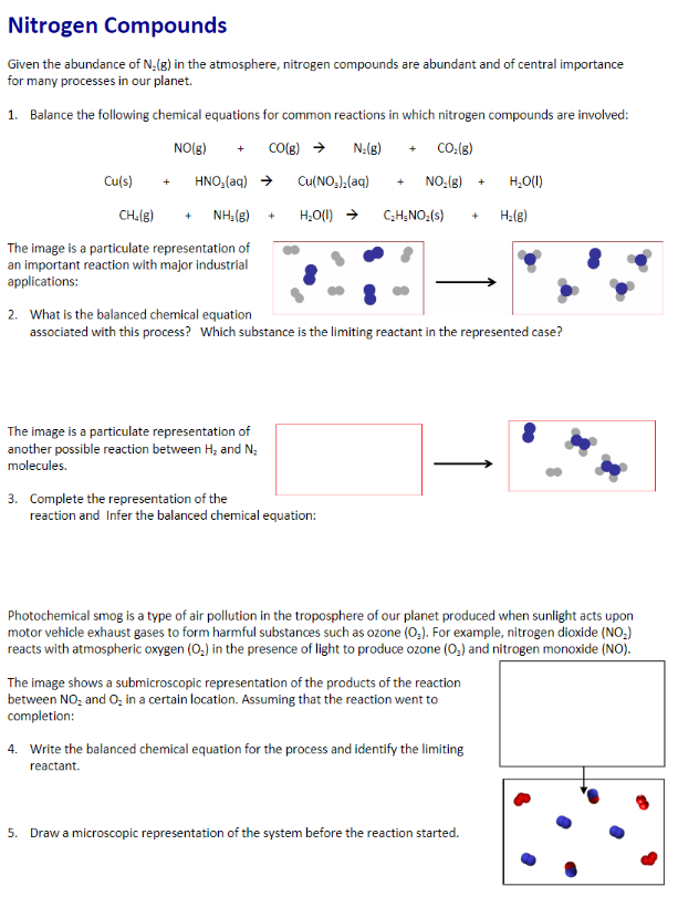 Solved Nitrogen Compounds Given the abundance of N (g) in | Chegg.com