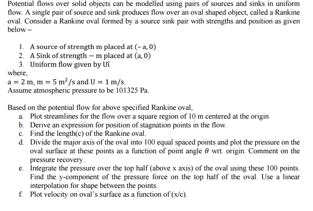 Solved Potential flows over solid objects can be modelled | Chegg.com
