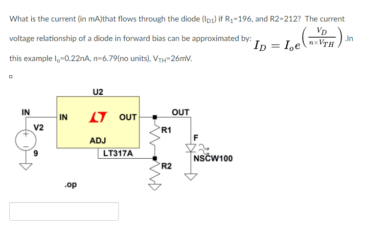 Solved What is the current (in mA)that flows through the | Chegg.com