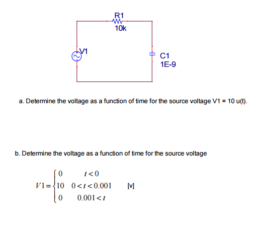 Solved Find the voltage as a function of time for the source | Chegg.com