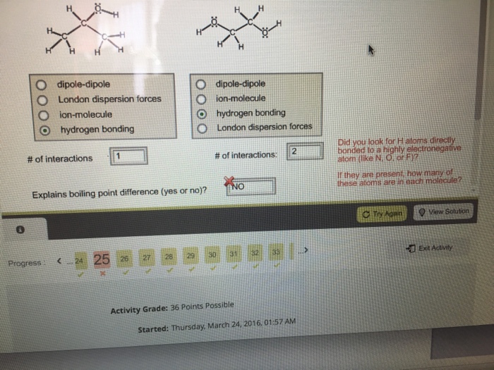 Solved dipole-dipole London dispersion forces | Chegg.com