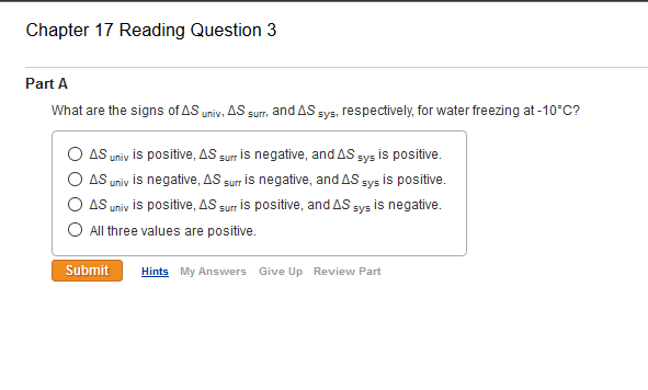 What are the signs of ?S univ, ?S surr, and ?S sys, | Chegg.com