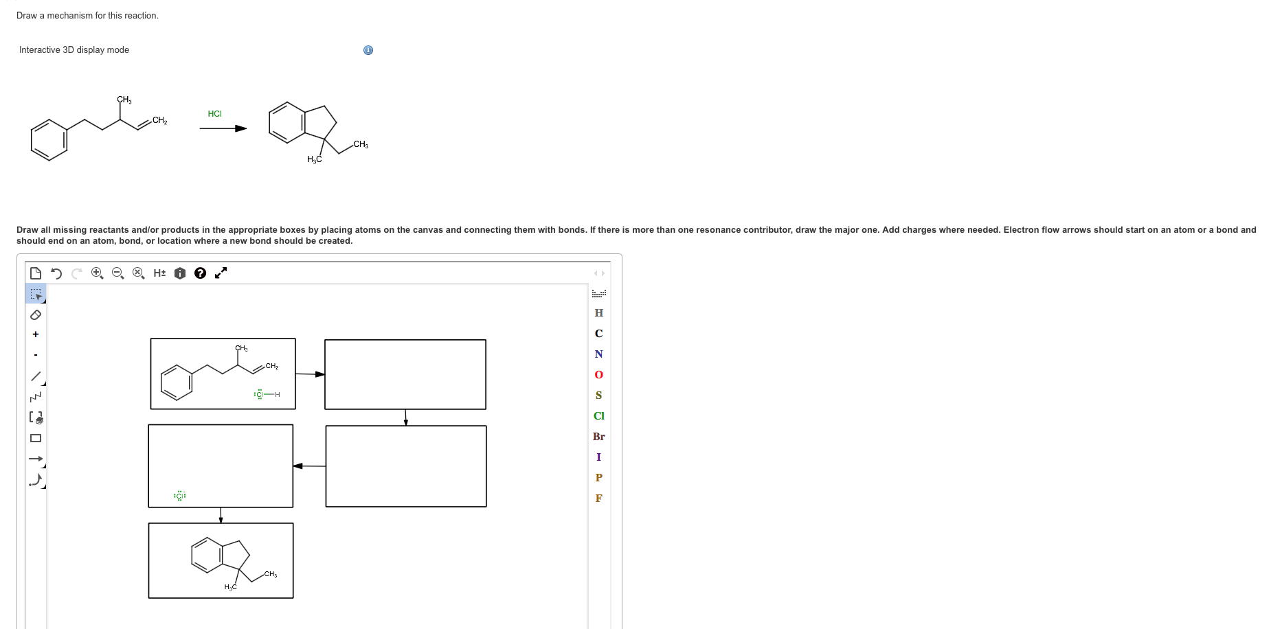 Solved Draw a mechanism ofr this reaction. Interactive 3D | Chegg.com