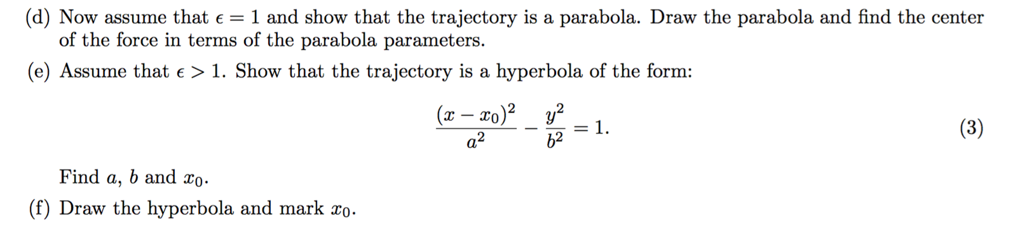 1/r = m alpha/L^2 (1 + epsilon cos(theta)) Now | Chegg.com