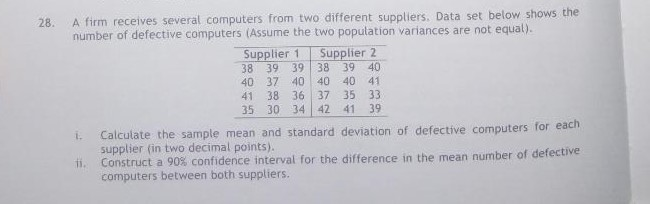 Solved 28. A receives several computers from two different | Chegg.com