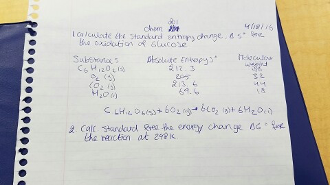 Solved Calculate the standard entropy change delta s degree | Chegg.com