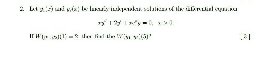 Solved Let y_1(x) and y_2(x) be linearly independent | Chegg.com Solved Let y_1(x) and y_2(x) be linearly independent | Chegg.com