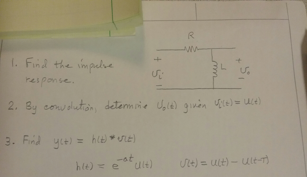 Solved Find the impulse response. By convolution, determine | Chegg.com