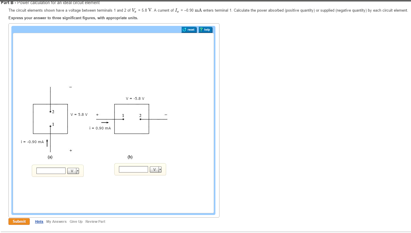 Solved Part A - Voltage drop and current direction in an | Chegg.com