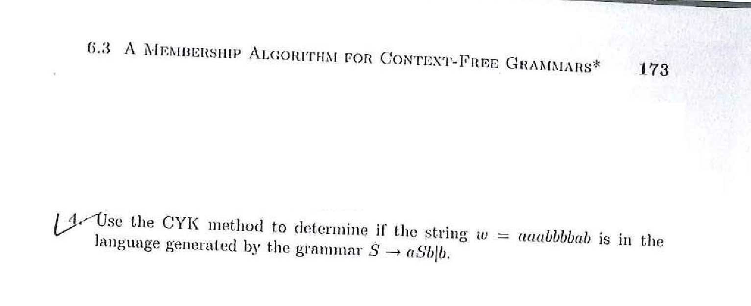 Solved A Membership Algorithm for Context-Free Grammars* Use | Chegg.com