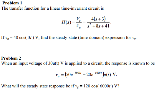 Solved The transfer function for a linear time-invariant | Chegg.com