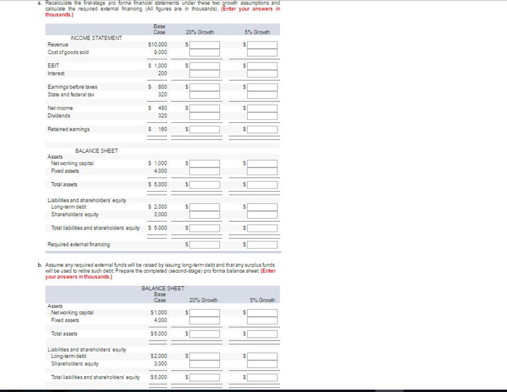 Solved Recalculate The First stage Pro Forma Financial Chegg solved-recalculate-the-first-stage-pro-forma-financial-chegg